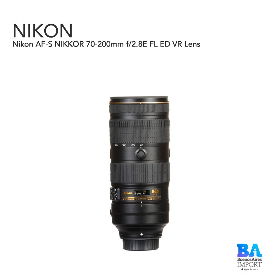 Nikon AF-S NIKKOR 70-200mm f/2.8E FL ED VR Lens - Buenos Aires Import